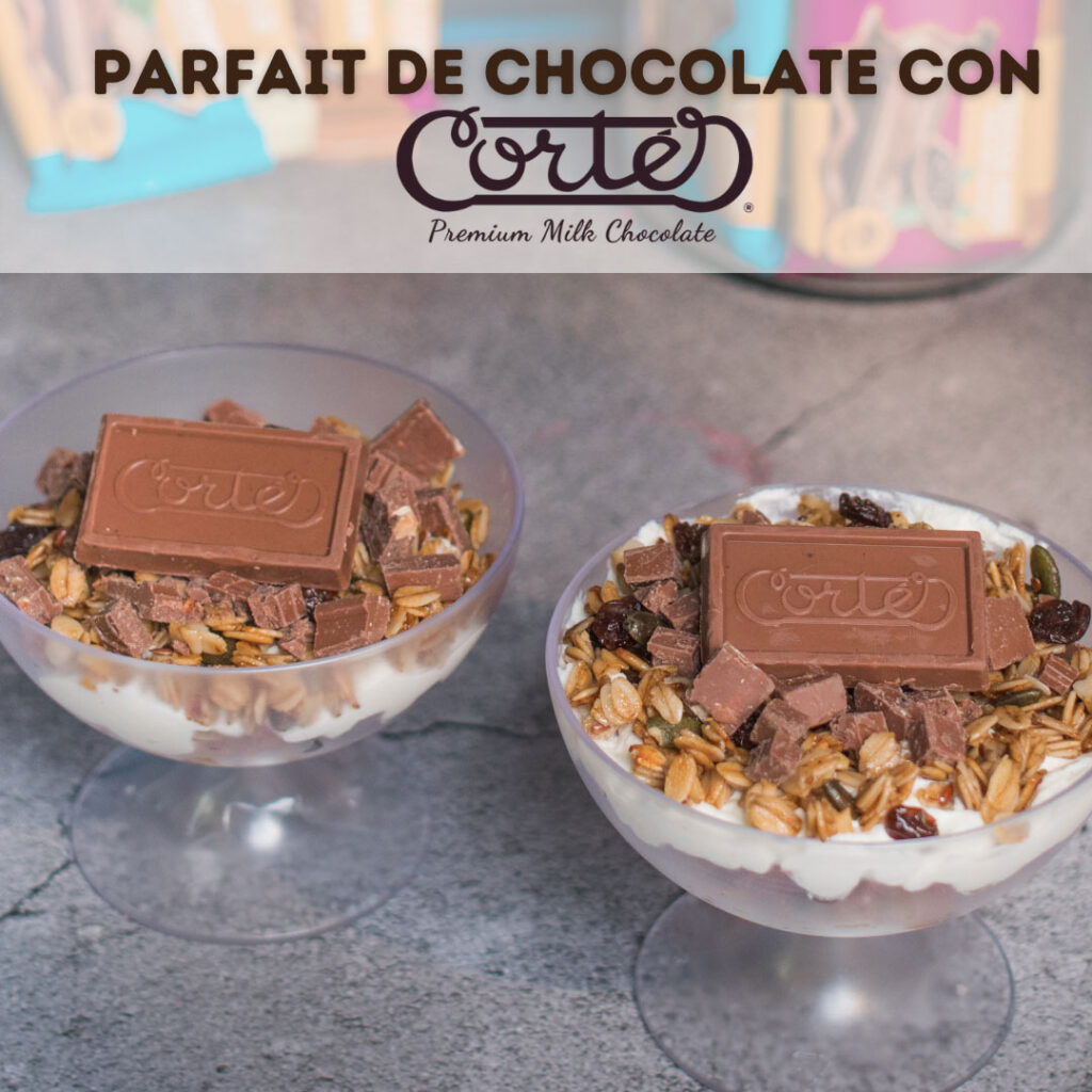 Parfait de Chocolate with our Cortés Premium Milk Chocolate - Cortés RD